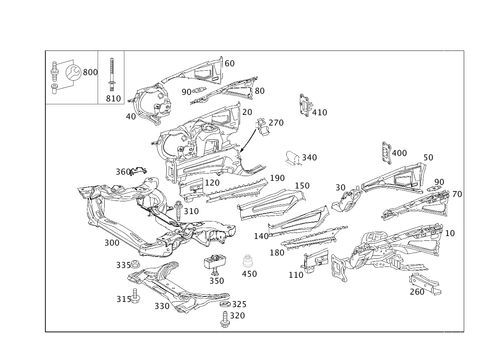 Wheelhouse, Front Subframe for 2005 Mercedes-Benz E320 | Mercedes-Benz ...