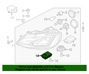 2011-2018 Volkswagen Headlight Control Module 4H0-941-329 | Volkswagen ...