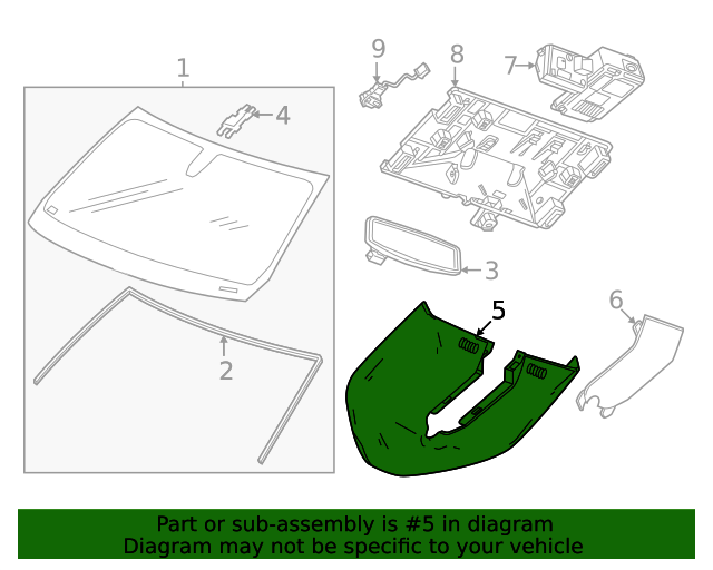 2021-2024 Cadillac Black Windshield Multifunction Sensor Mount Bracket ...