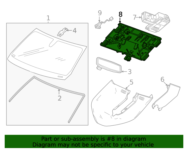 2021-2023 Cadillac Front View Driver Information Camera Bracket ...