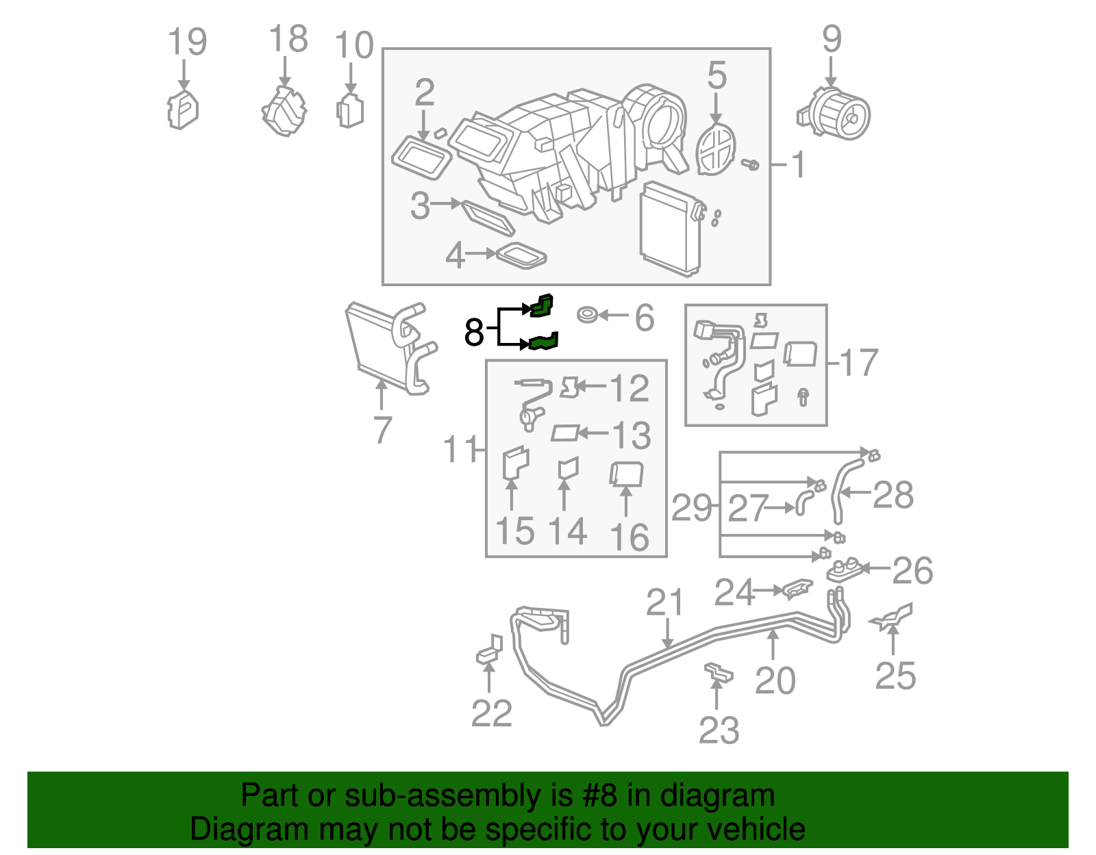 Genuine OEM Acura - Heater Core Clamp Part# 79206-S3V-A51 | Acura Parts ...