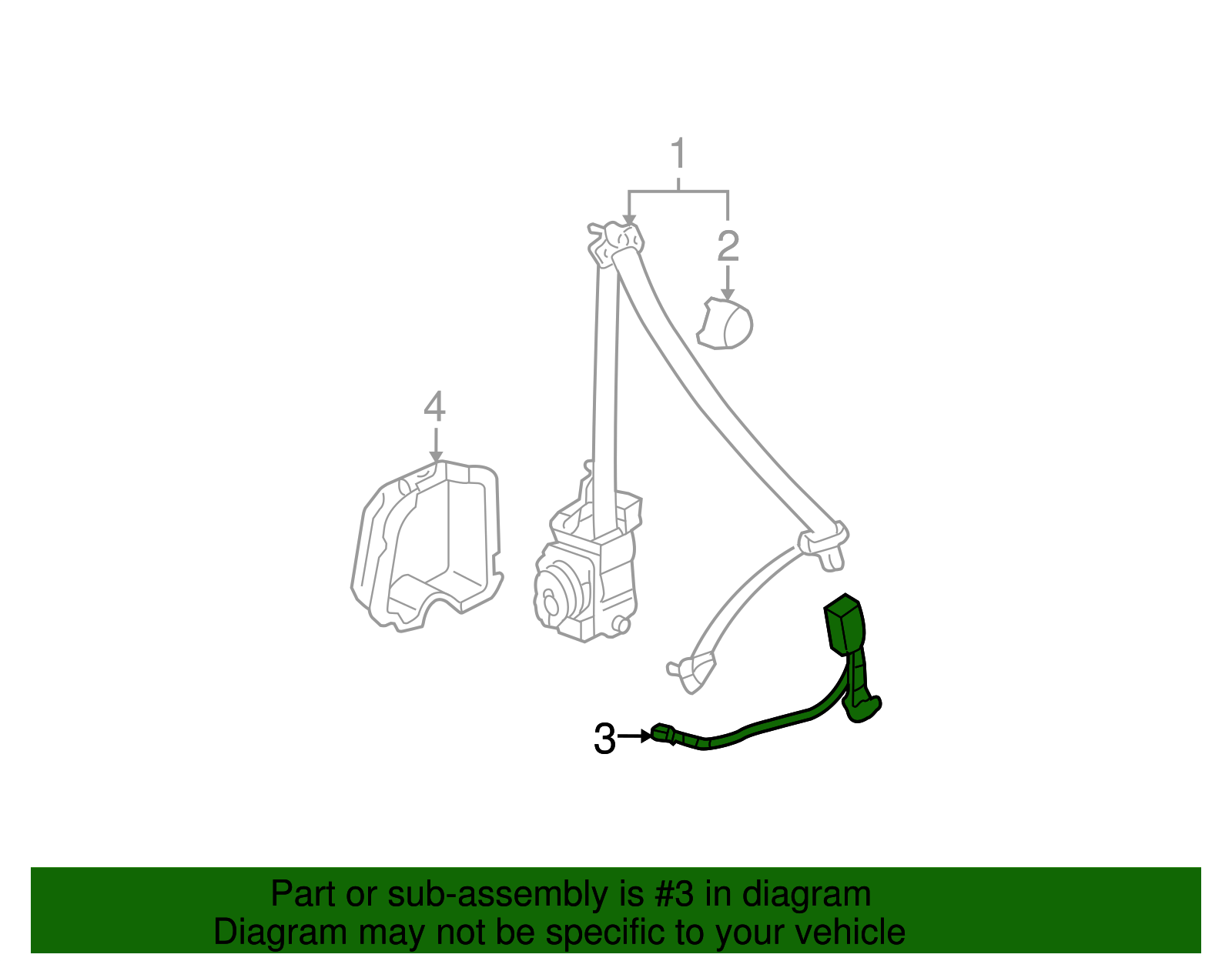 04816-SDN-A02ZB - 2003-2007 Honda Accord - Buckle Set L Front Seat Belt ...