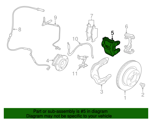 2012-2021 BMW Caliper housing right 34-11-6-857-688 | AutoNationParts.com