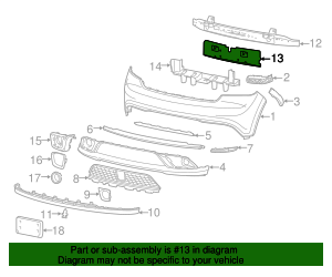 2014-2018 Dodge Durango Bumper Impact Absorber 68227828AA | TascaParts.com