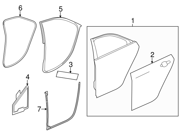 2019-2020 Cadillac CT6 Weather-Strip On Body 84089234 | GMPartsDirect.com