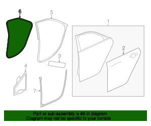 2019-2020 Cadillac CT6 Rear Side Door Weatherstrip 84089234 ...