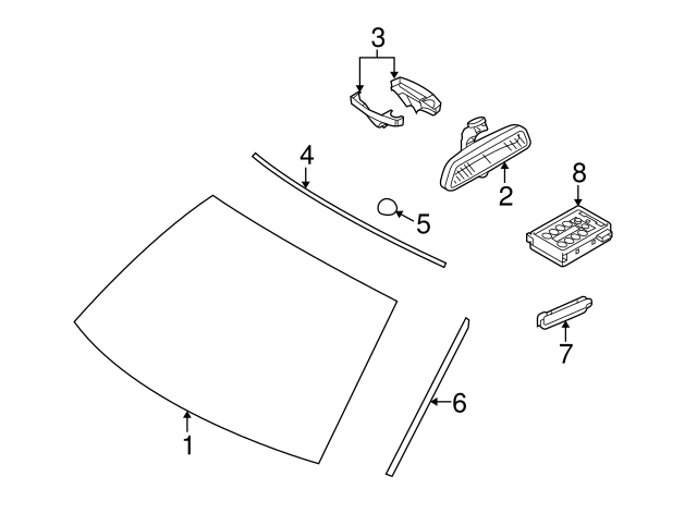 2004-2010 BMW X3 Windshield Molding 51-31-3-415-508 | AutoNationParts.com