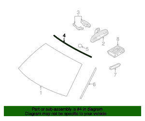 51-31-3-415-508 - Upper Molding - 2004-2010 BMW X3 | BMWPartsHub