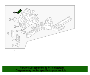 64533-2W000 - Apron Panel Side Bracket - 2013-2018 Hyundai Santa Fe ...