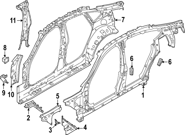 Genuine BMW 41-00-9-879-818 | Fender Rail | FREE Shipping on Most ...
