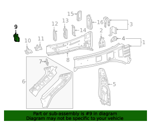 2020-2024 GM Front Compartment Side Rail Bracket 84273992 GM ...