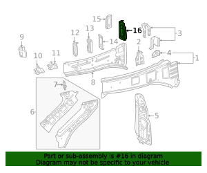 2020-2023 GM Passenger Side Front Compartment Front Side Rail ...