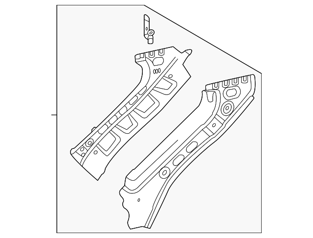 Driver Side Front Compartment Upper Side Rail 85154187 GM ...
