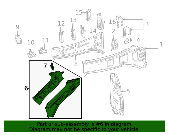 85154187 - Driver Side Front Compartment Upper Side Rail ...