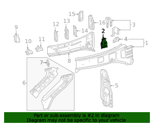 2020-2025 GMC Body Side Front Fender Upper Front Bracket 84524023 GM ...