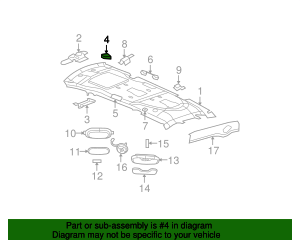 2011-2020 Mopar Sun-Visor Retainer 1JE901DAAA | TascaParts.com