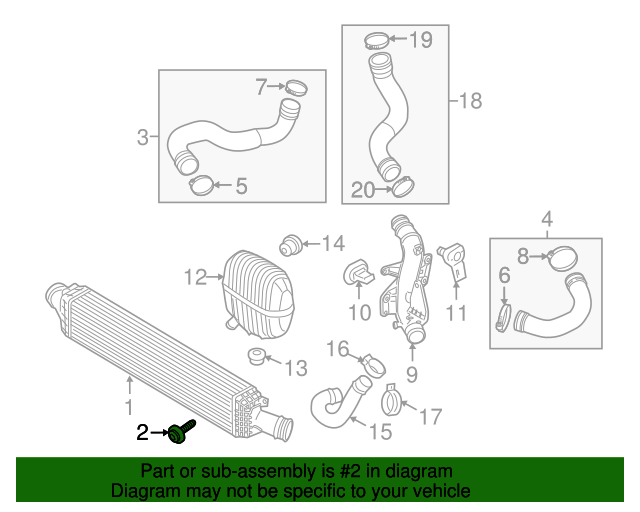 2008-2024 Audi Inter-Cooler Bolt N-907-315-03 | Audi USA Parts