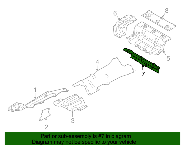 Genuine BMW 51-48-7-340-836 | Rear Shield | FREE Shipping on Most ...