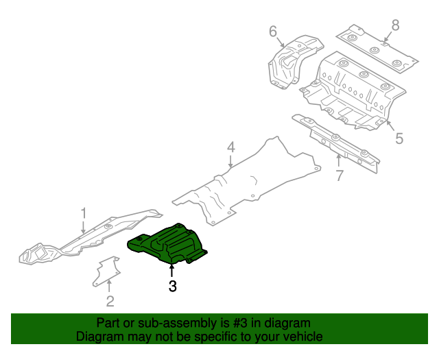 51-48-7-340-215 - Tunnel heat insulator 2016-2024 BMW | AutoNation Parts