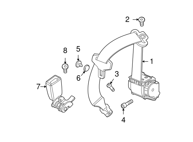 72-11-7-158-673 - Seat Belt Lap And Shoulder Belt 2007-2013 BMW ...