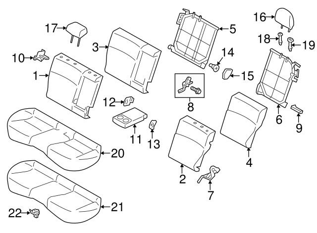 64306FL05A - Armrest Bushing - 2017-2020 Subaru Impreza | World OEM ...