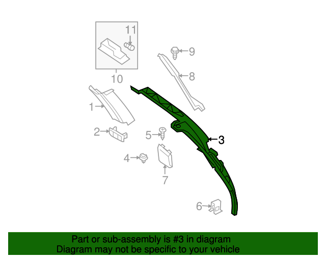 51437261903 - 2010-2012 BMW Corner Trim (51-43-7-261-903) | BMW of ...