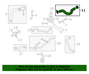 25414-M7100 - Coolant Hose 2019-2024 Kia Forte | Kia.Parts Store