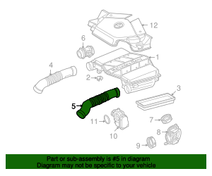 209-528-03-07 - Engine Air Intake Hose 2003-2006 Mercedes-Benz ...
