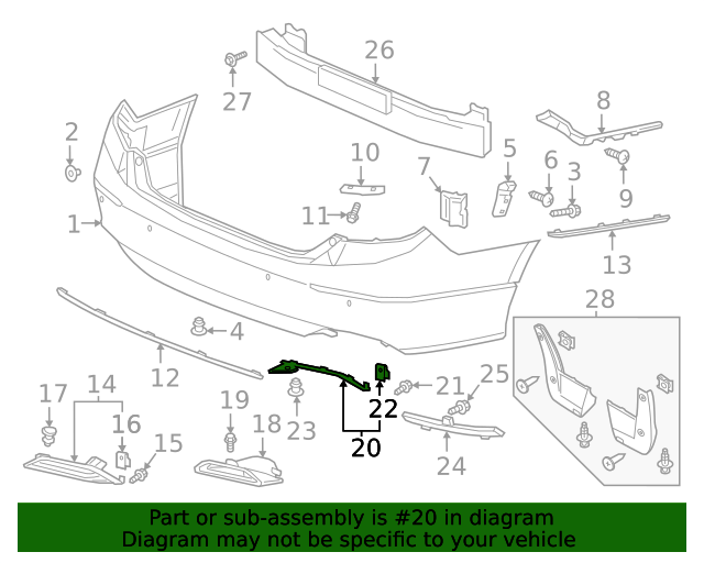 2018-2022 Honda Accord Finish Molding 71519-TVA-A10 | Genuine Honda Parts