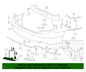 71510-TVA-A00 - Bumper Cover Spacer Panel 2018-2022 Honda Accord ...