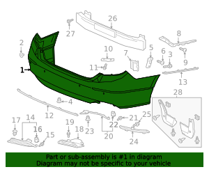 OEM 2018-2020 Honda Accord Face, Rear Bumper 04715-TVA-A00ZZ | Majestic ...