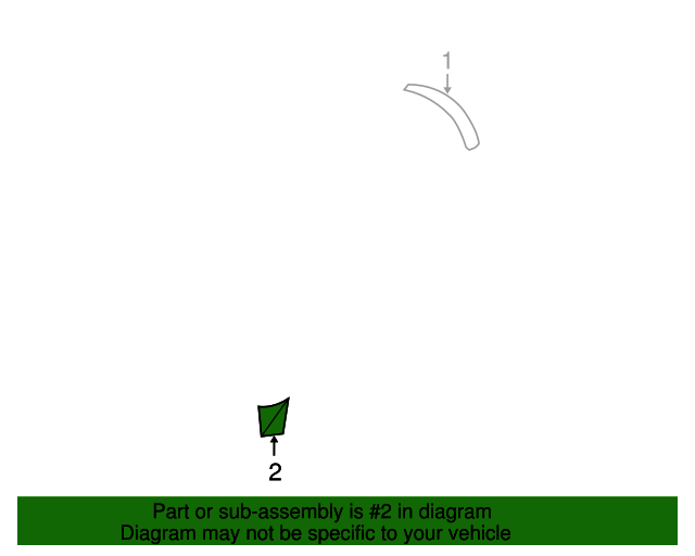 2007-2014 GM Passenger Side Rear Wheel Opening Flare Protector 15952188 ...