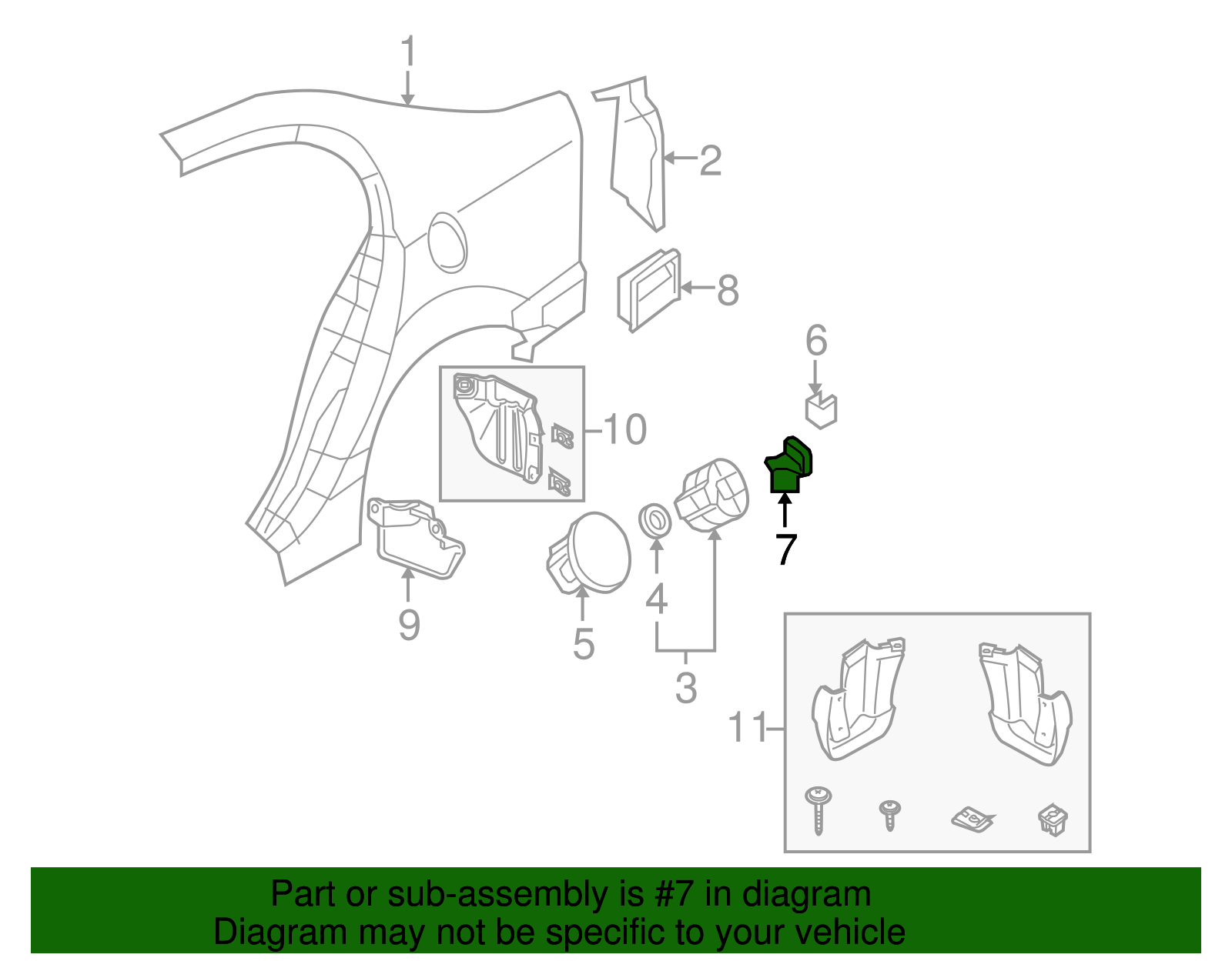 2006-2011 Honda Civic 2006-2011 Honda Civic - Grommet Assembly Fuel Cap ...