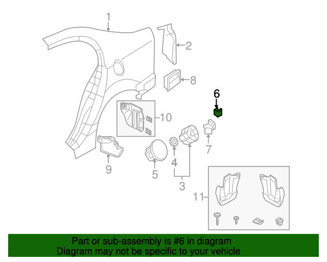 2003-2017 Honda Fuel Door Spring 74494-S3M-A00 | OEM Parts Online