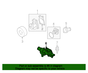 2009-2011 Nissan Versa Water Outlet 11060-BC20A | TascaParts.com