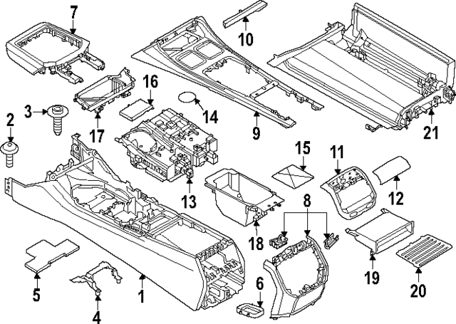 51167884086 - 2023-2024 BMW Console Base (51-16-7-884-086) | BMW of ...