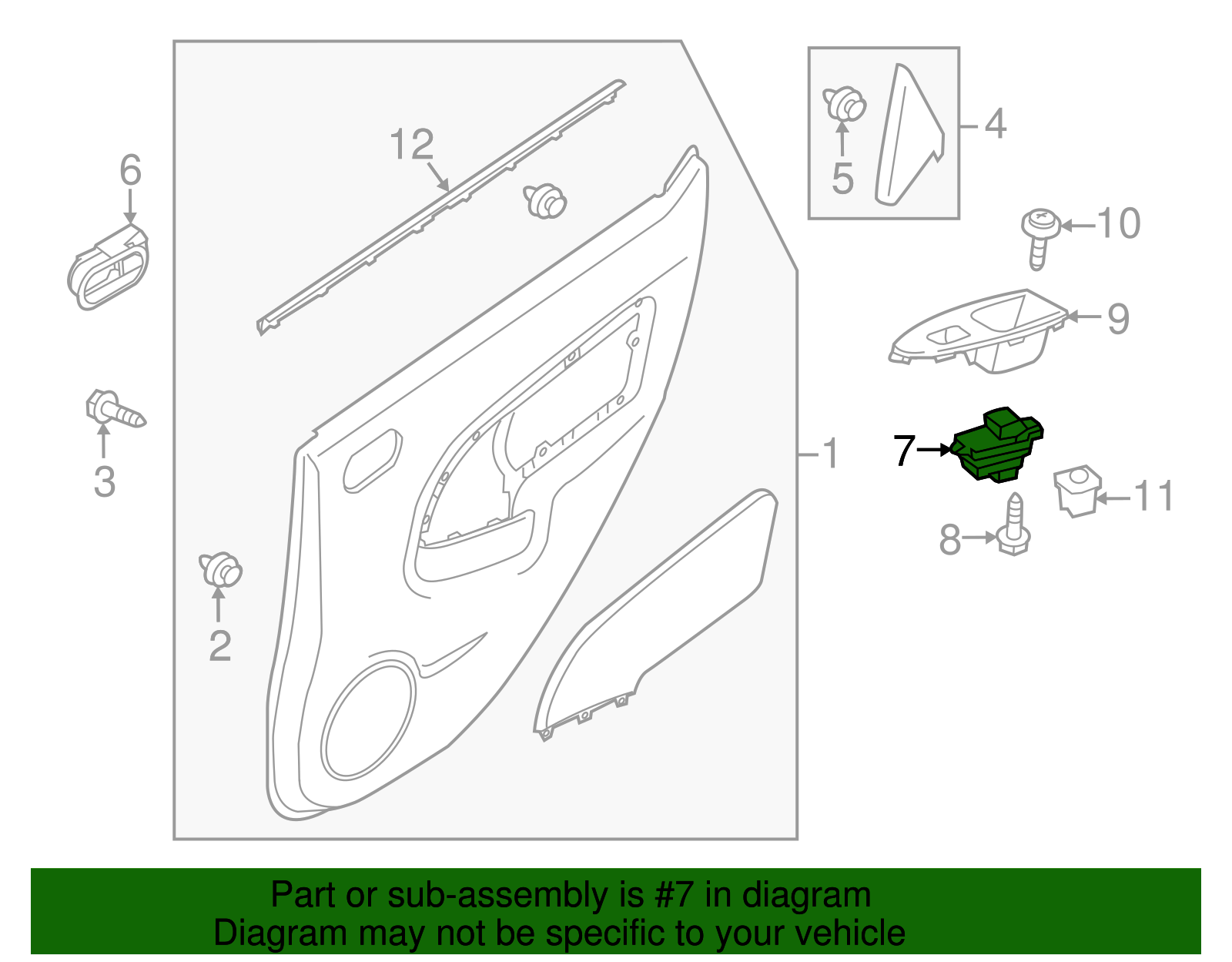 2011-2014 Mazda 2 Window Switch D651-66-370 | RealMazdaParts.com