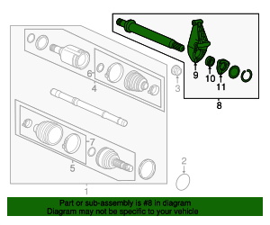 2013-2022 GM Front Wheel Drive Intermediate Shaft 23124157 ...