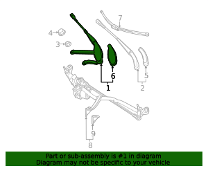 213-820-03-44 - Wiper Arm 2017-2023 Mercedes-Benz | Mercedes-Benz USA Parts