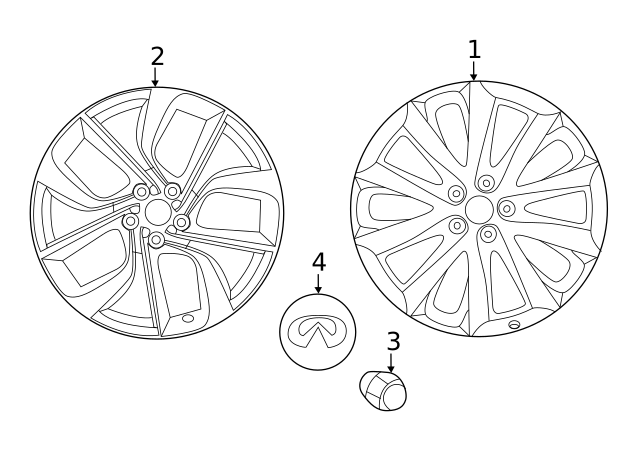 40300-5NA4A - Wheel, Alloy 2019-2020 Infiniti QX50 | Infiniti Wholesale ...
