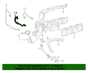 274-203-09-00 - Turbocharger Coolant Line 2016-2020 Mercedes-Benz ...