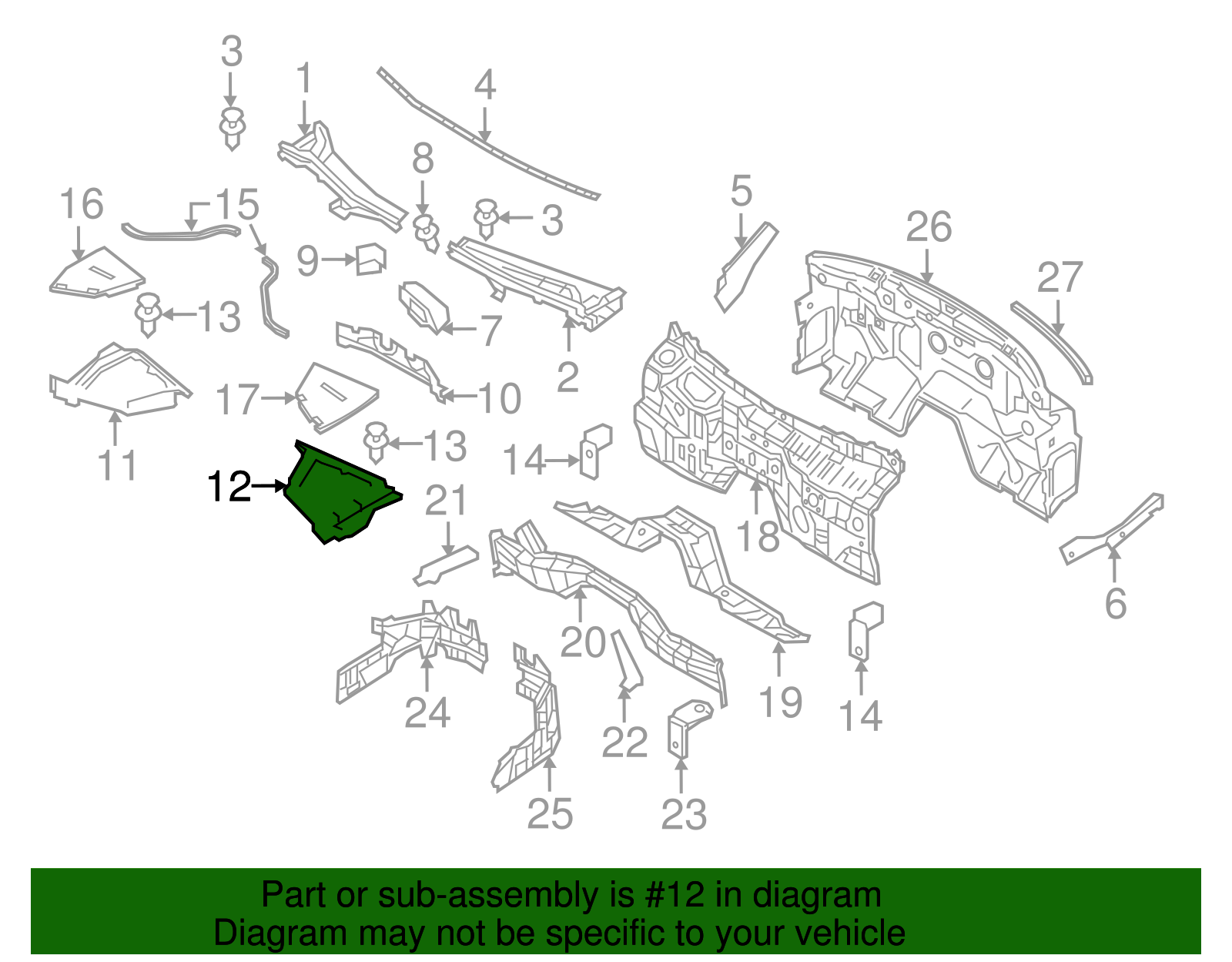 2011-2019 Infiniti Cover Panel 64895-1MA0A | Faulkner Infiniti of ...