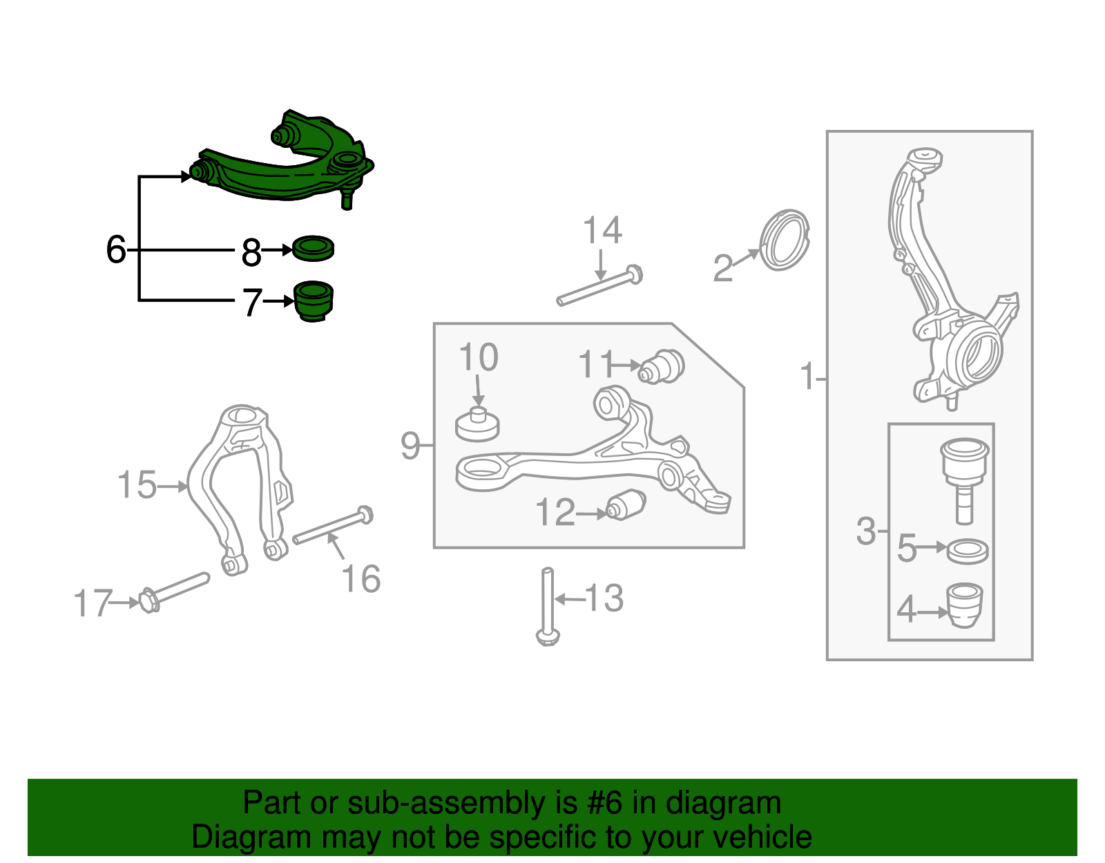 2008-2012 Honda Accord Upper Control Arm 51520-TA0-A03 | OEM Parts Online