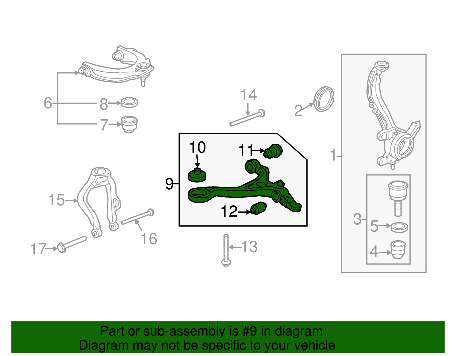 51360-TE1-A00 - Lower Control Arm 2008-2012 Honda Accord | Honda Parts ...