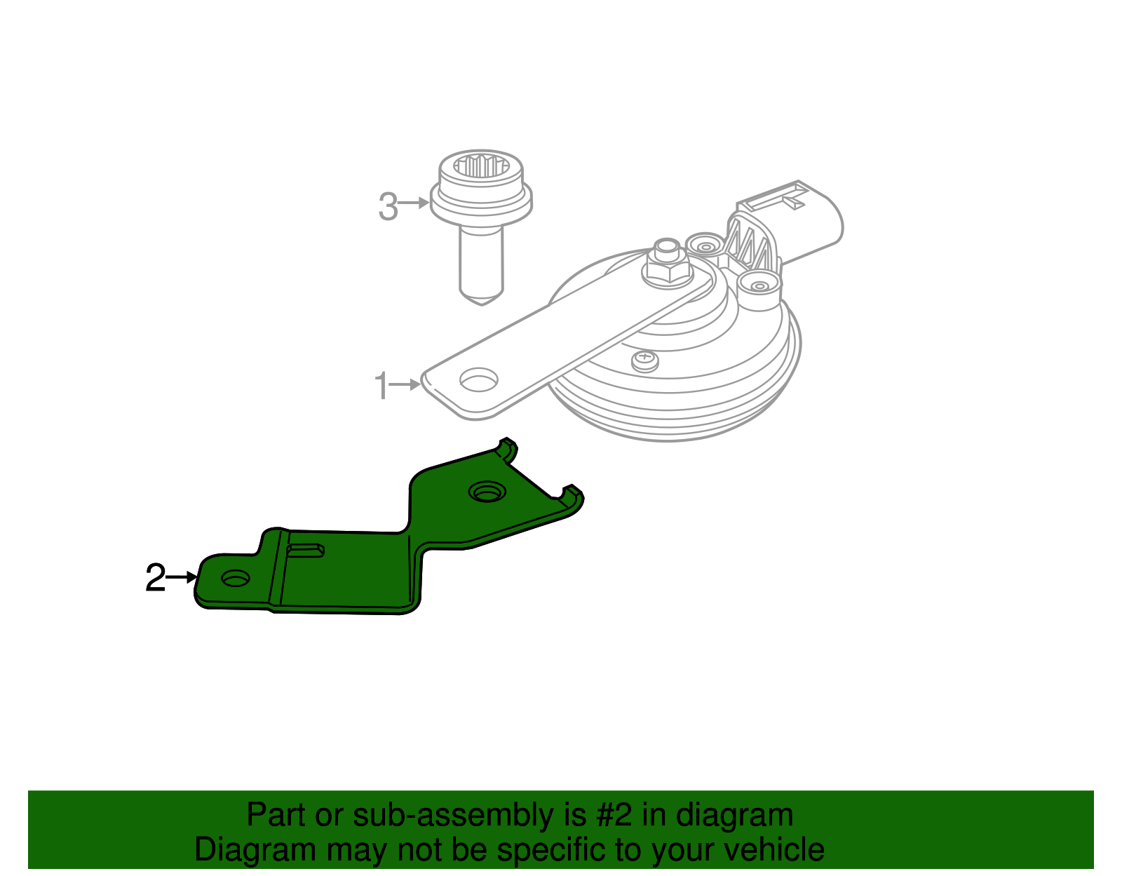 2011-2018 Volkswagen Jetta Horn Bracket 5C0-951-217 | VW Direct Auto Parts