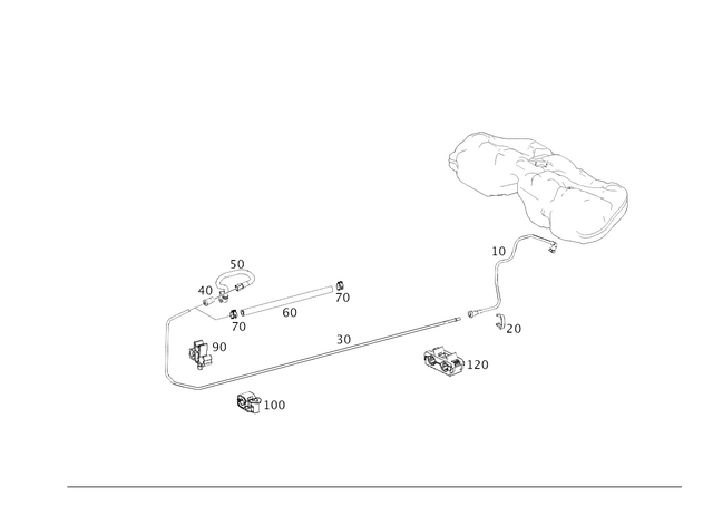 212-470-75-64 - Fuel Line 2010-2018 Mercedes-Benz | Mercedes-Benz USA Parts