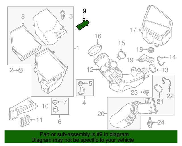 Genuine Mass Air Flow Sensor for 2016-2021 BMW | OEM Part# 13-62-8-605 ...