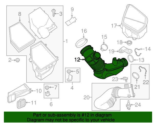 13-71-8-663-614 - Engine Air Intake Hose 2017-2024 BMW ...