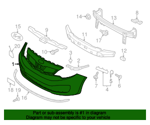 86511-1W500 - Bumper Cover 2015-2017 Kia Rio | Kia Cheap Parts