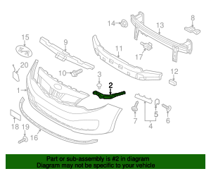 2015-2017 Kia Rio Inner Bracket 86581-1W500 | World Kia Parts